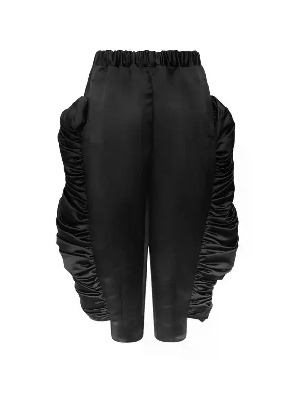 Comme Des Garçons Rounded-silhouette Ruched Trousers