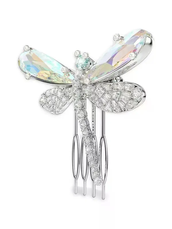 SWAROVSKI X Ariana Grande Dragonfly Crystal-embellished Hair Comb - Silver