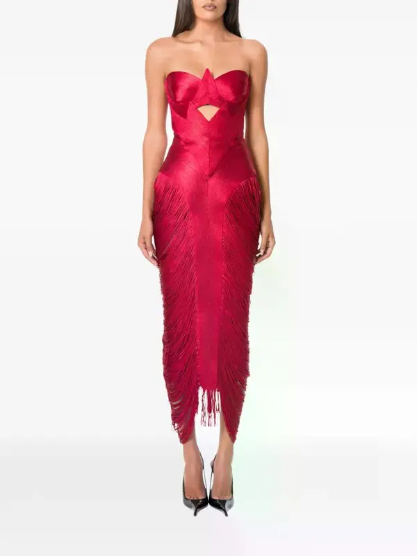 NORINA ST Aura Fringed Midi Dress