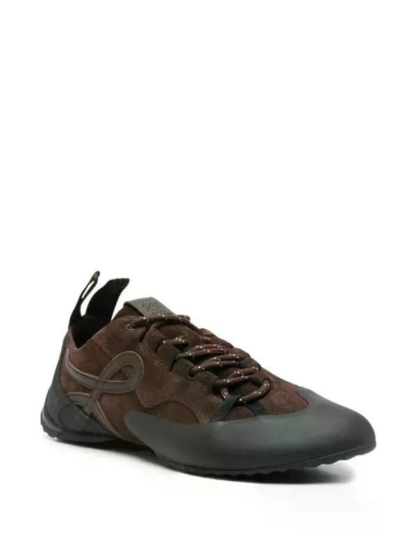 Loewe Grip Sneakers In Suede Calfskin And Tpu