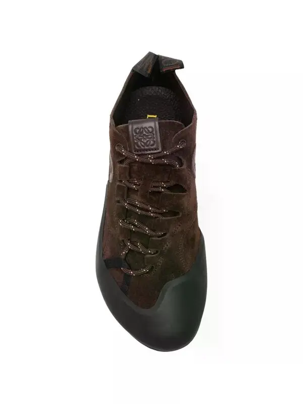 Loewe Grip Sneakers In Suede Calfskin And Tpu