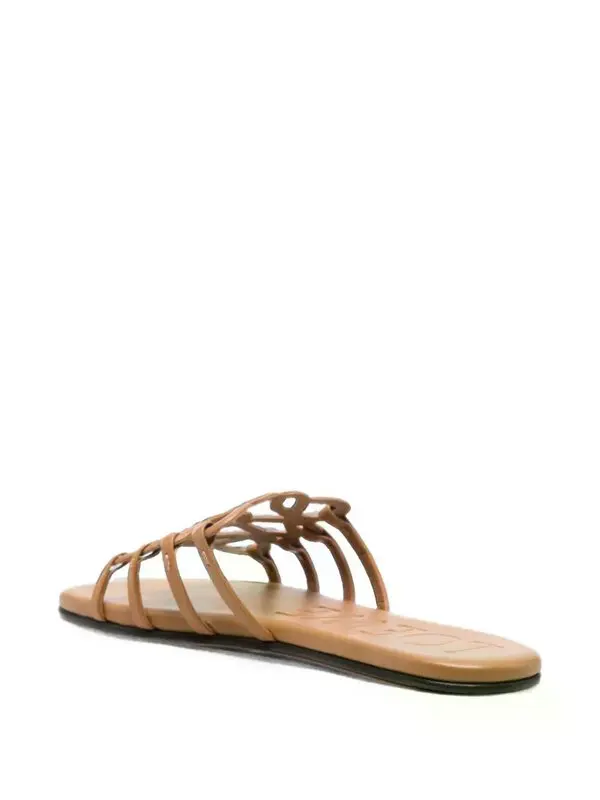 Loewe Petal Anagram Slide In Calfskin Sandals