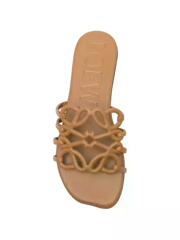 Loewe Petal Anagram Slide In Calfskin Sandals