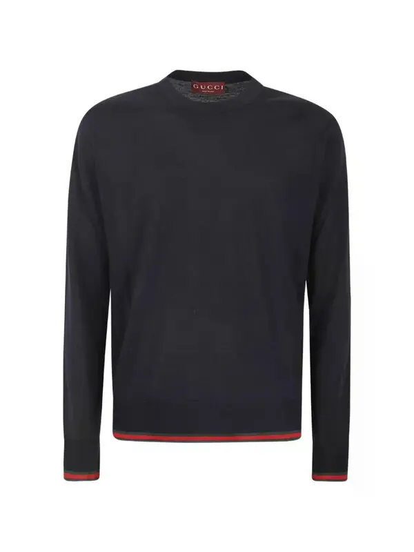 Gucci Wool Knit Sweater With Web Trim