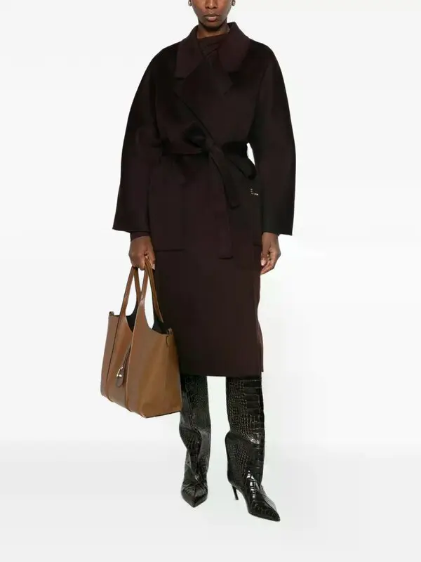 Elisabetta Franchi Belted Logo-plaque Coat