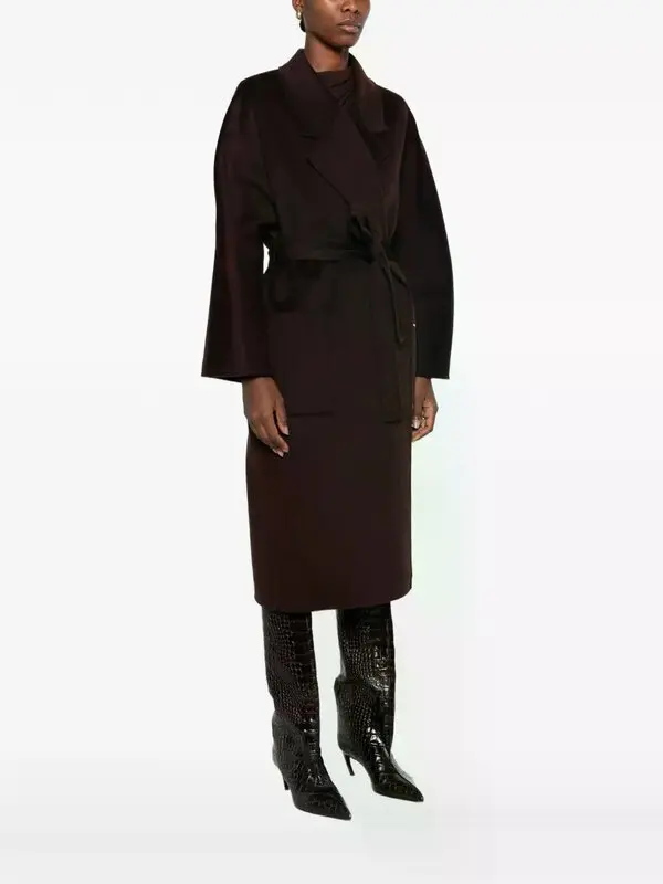Elisabetta Franchi Belted Logo-plaque Coat