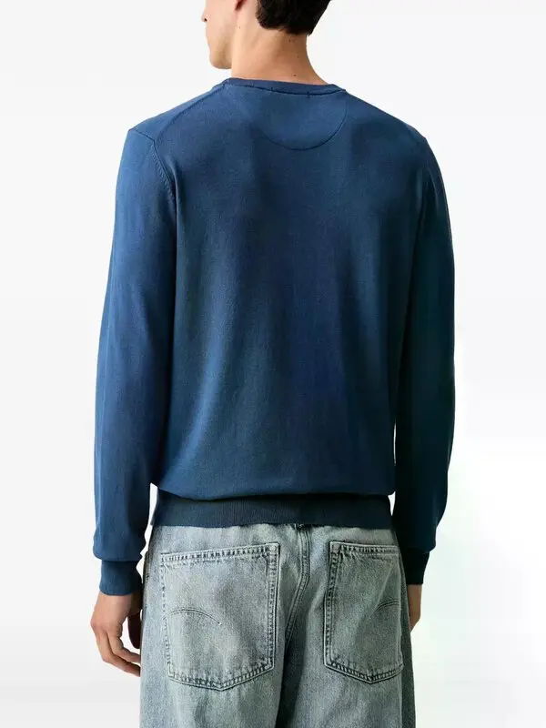 Scotch & Soda Logo-embroidered Crew-neck Sweater