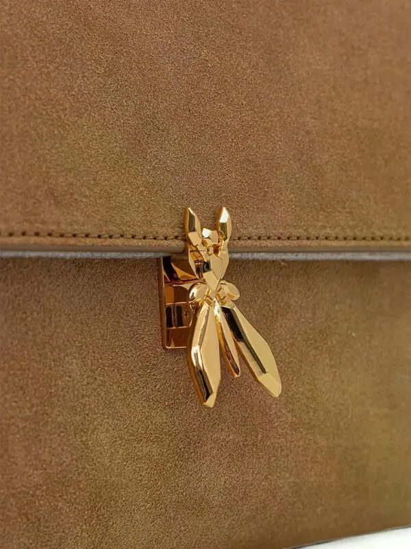 Patrizia Pepe Fly-plaque Suede Shoulder Bag