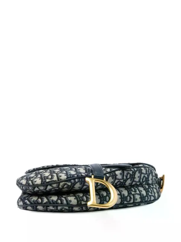 Dior 2019 Oblique Canvas Saddle Bag Shoulder Bag
