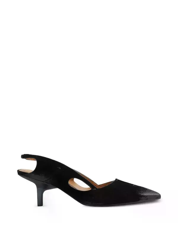 CAPASA MILANO Cut-out Slingback Pumps - Black