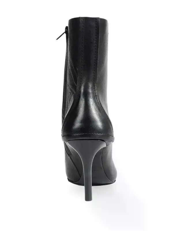 CAPASA MILANO Pointed-toe Leather Ankle Boots