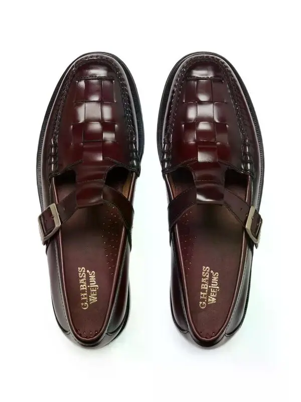 G.H.BASS Weejuns Fisherman Woven Leather Loafers