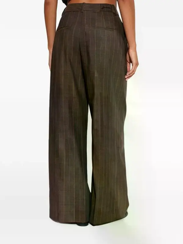 GANNI Trousers In Pinstripe Wool