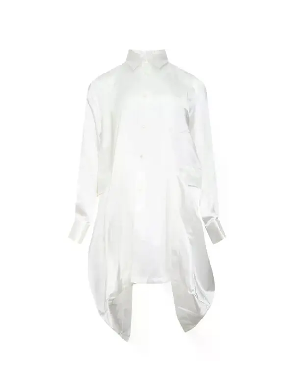 Comme Des Garçons Asymmetric Satin Shirt - White
