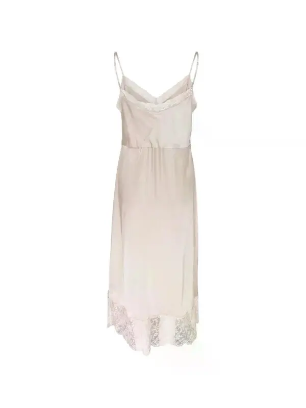Simone Rocha Lace-trim Slip Midi Dress - Neutrals