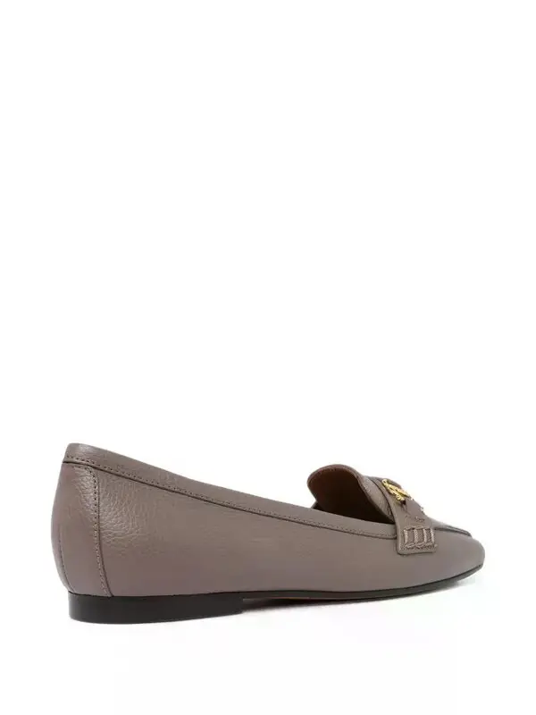 POLLINI Uptown Horsebit Grained Leather Loafers