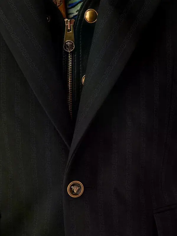 Versace Jacquard Wool Blazer