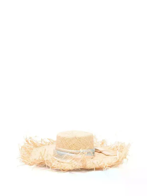 Ermanno Scervino Woven Scarf-detail Sun Hat