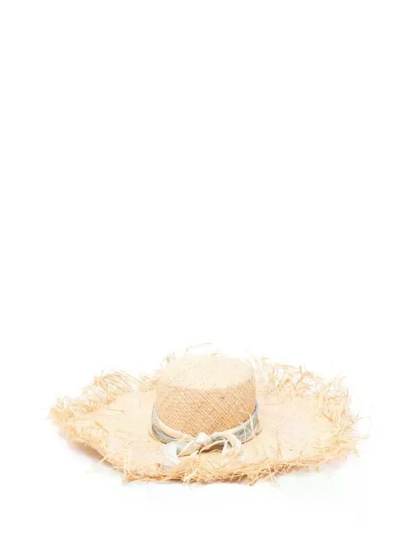 Ermanno Scervino Woven Scarf-detail Sun Hat