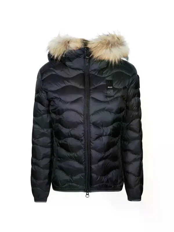 BLAUER. Aldie Fur-trim Hooded Quilted Coat - Black