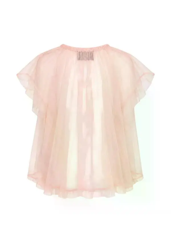 Simone Rocha Gathered Cord-tulle Top