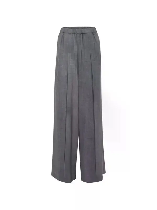 ENFOLD Box-pleated Wide-leg Trousers - Grey