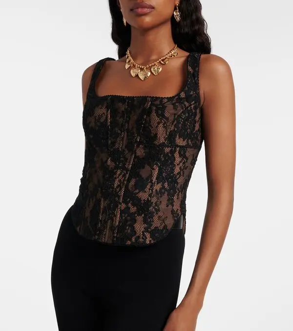 SELF-PORTRAIT Lace Corset Top