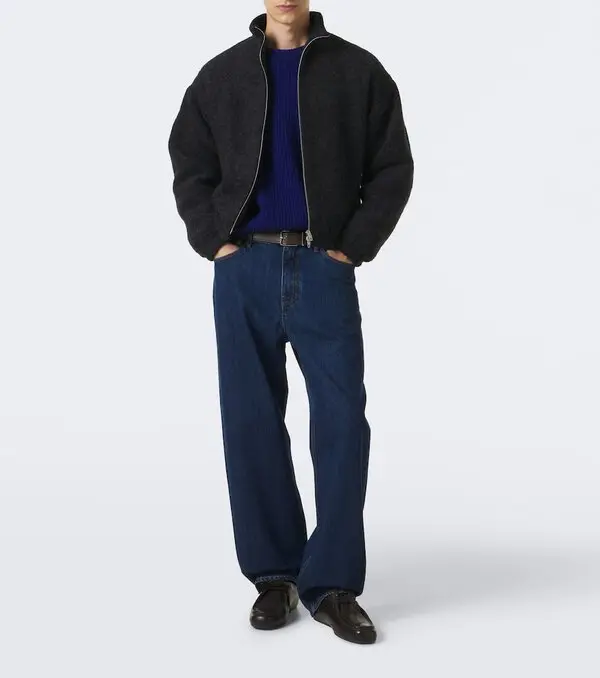 JIL SANDER Wool-blend Fleece Sweatshirt