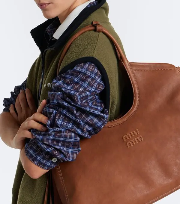 Miu Miu Ivy Leather Shoulder Bag
