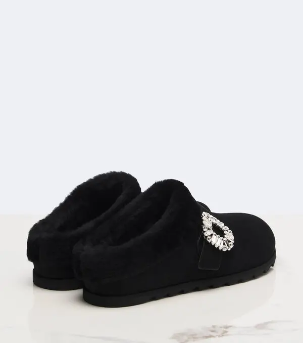 ROGER VIVIER Slidy Viv' Suede Mules