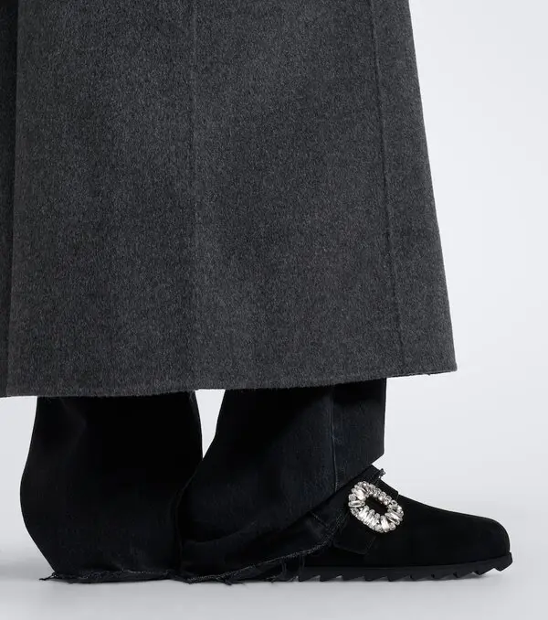 ROGER VIVIER Slidy Viv' Suede Mules