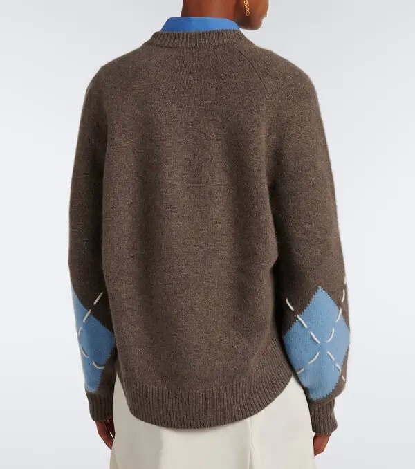 Arch4 Sloane Argyle Cashmere Sweater - Brown