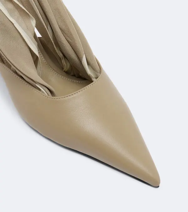 TOTEME Scarf Leather Slingback Pumps