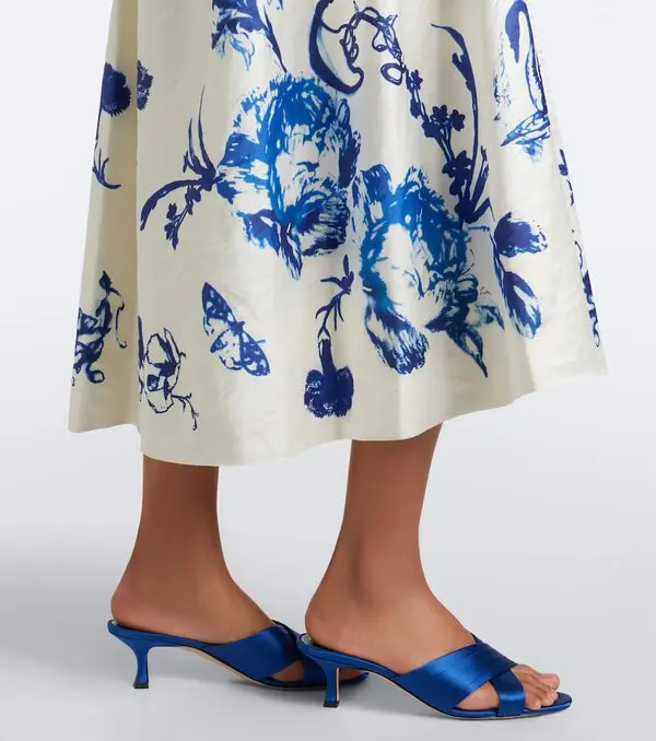Erdem Floral Twill Midi Dress