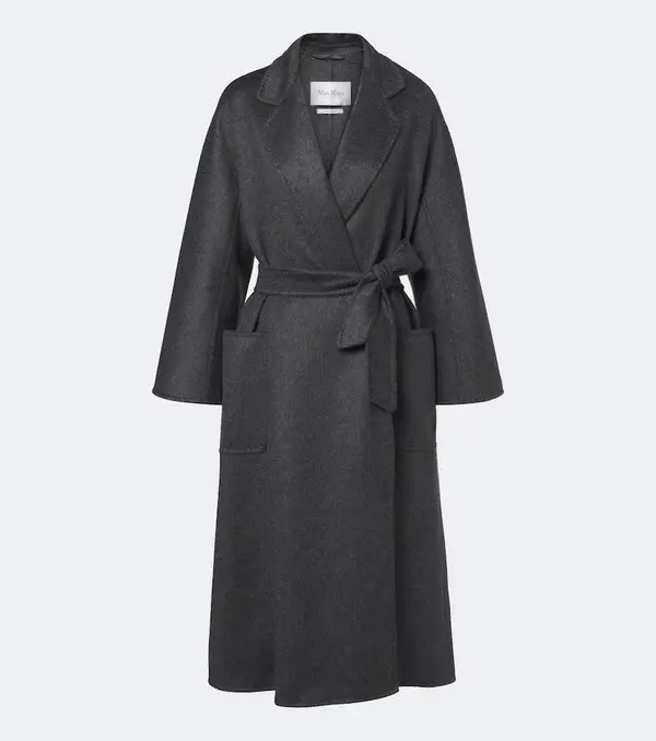 Max Mara Cashmere Wrap Coat - Grey