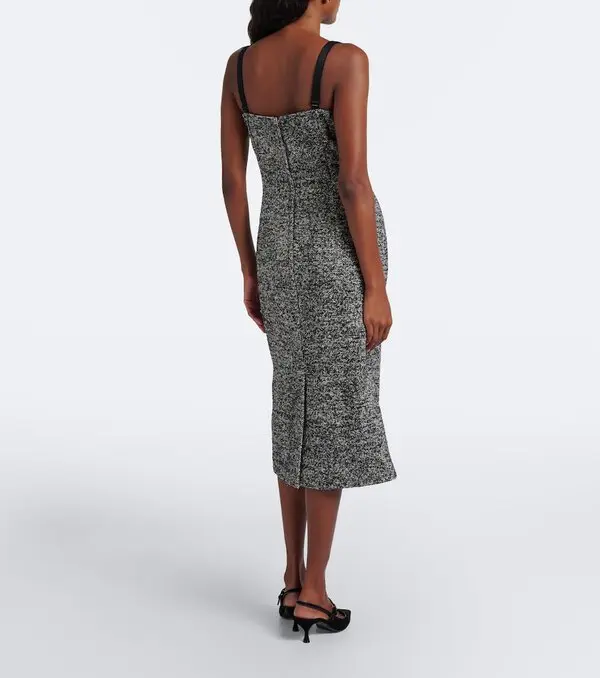 Dolce & Gabbana Wool And Silk-blend Tweed Midi Dress