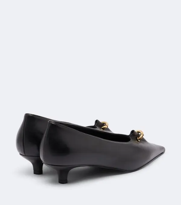 TOTEME Pierced Embellished Leather Pumps