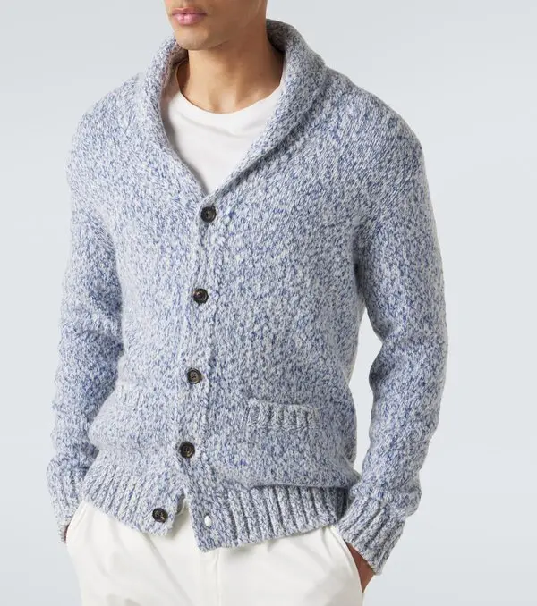 Eleventy Wool And Cashmere-blend Cardigan
