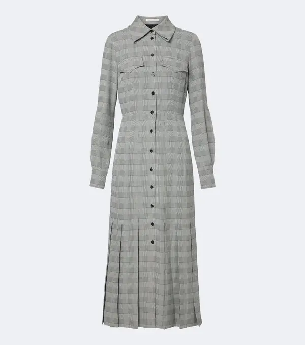 EMILIA WICKSTEAD Caliste Checked Shirtdress - Grey