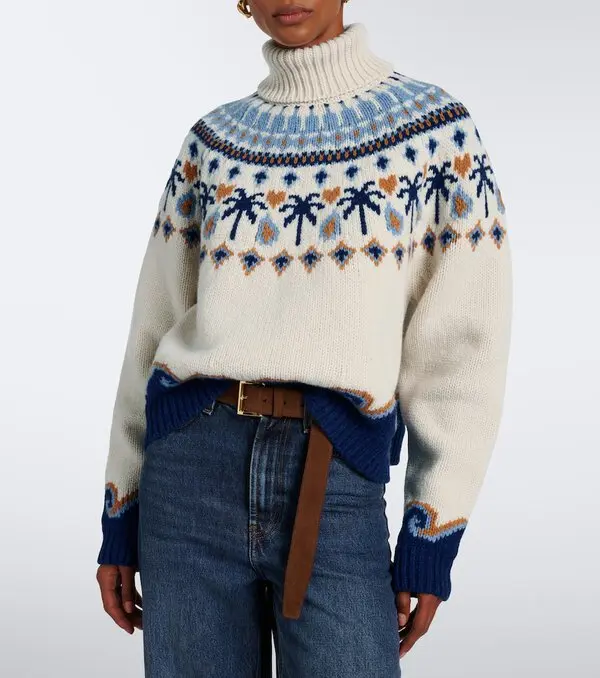 Alanui Virgin Wool Turtleneck Sweater - Multicoloured