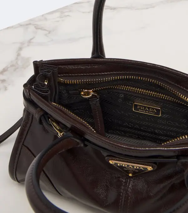 Prada Bonnie Mini Leather Top-handle Bag