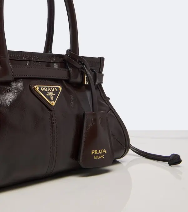Prada Bonnie Mini Leather Top-handle Bag