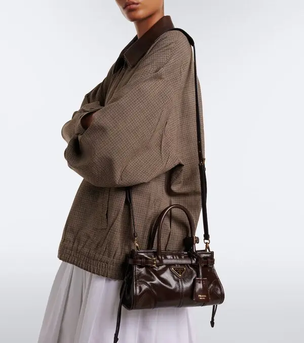 Prada Bonnie Mini Leather Top-handle Bag