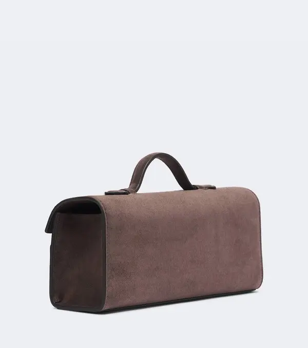 Savette Symmetry Slim Suede Top-handle Bag