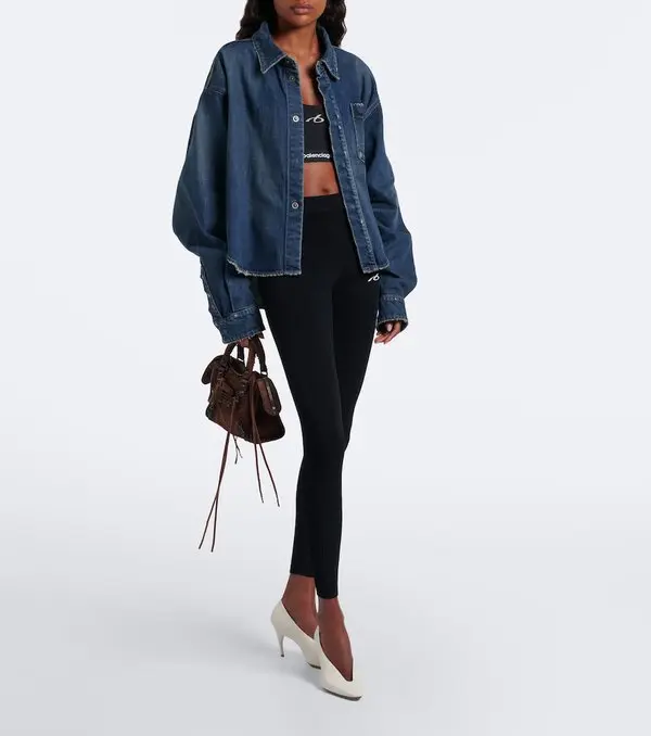 Balenciaga Le City Mini Suede Top-handle Bag