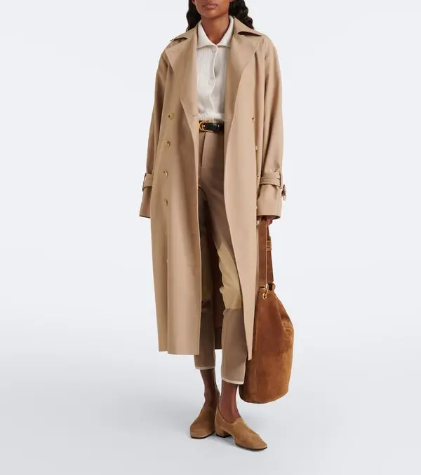 Eleventy Suede-trimmed Cropped Trousers
