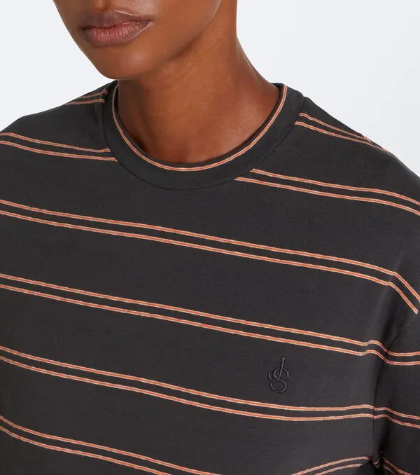 JIL SANDER Striped Cotton T-shirt