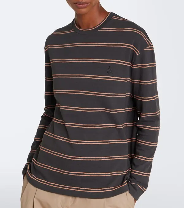 JIL SANDER Striped Cotton T-shirt