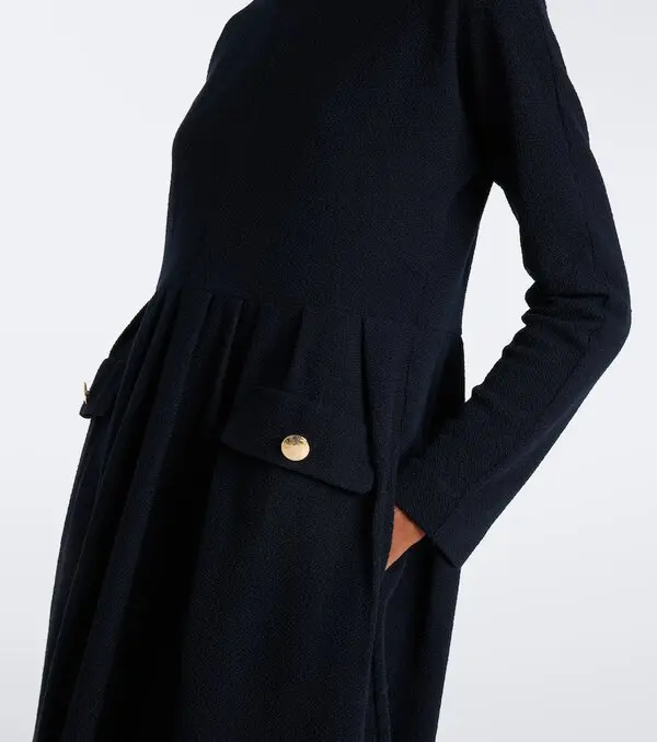 Max Mara Wool And Cotton-blend Midi Dress