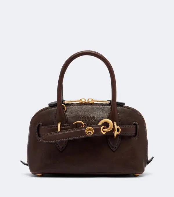 Miu Miu Aventure Leather Top-handle Bag